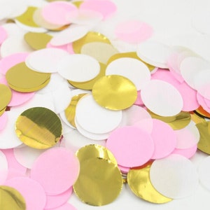2" Jumbo Confetti Metallic Gold Pink Mint Green Silver Foil Mylar ...