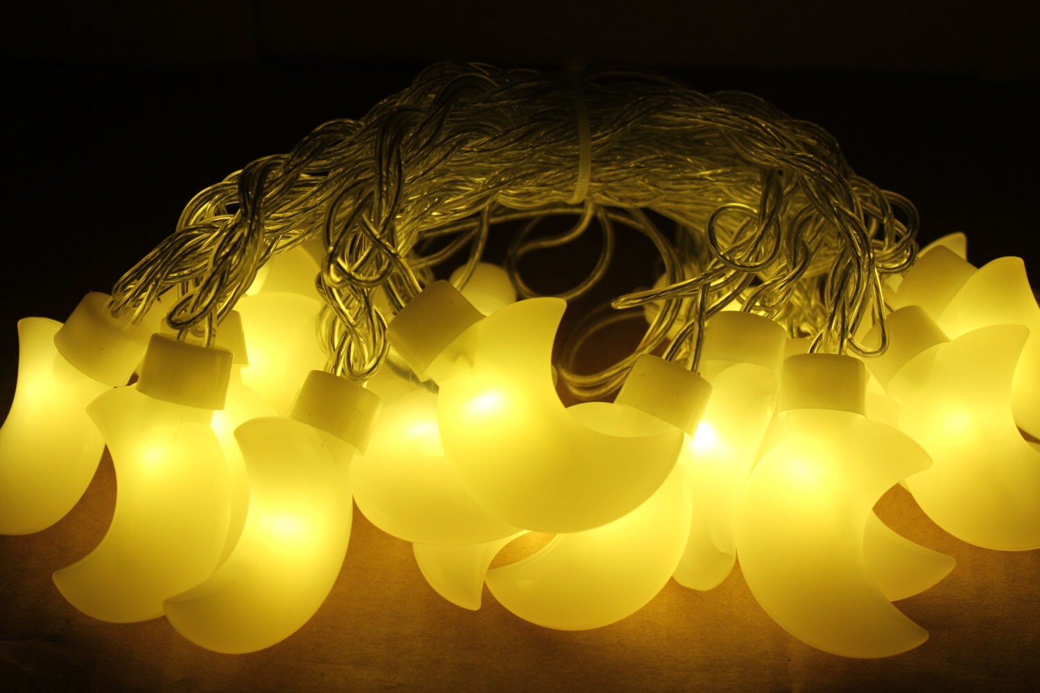Crescent Moon Nursery LED String Lights Kid Room Decor Patio - Etsy