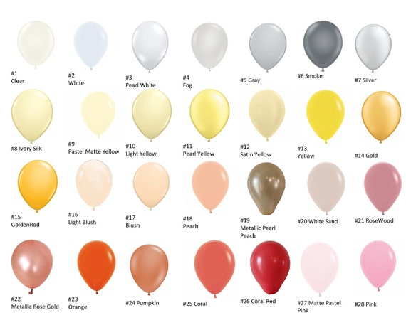 Mini 5 Inch Balloons Choose Your Color Balloon Garland | Etsy