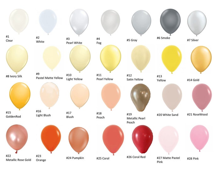 Mini 5 Inch Balloons Choose Your Color Balloon Garland | Etsy