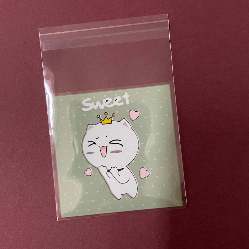 Cute Cat Kawaii Japanese Cat Mini Cookie Cello Bag Bear | Etsy