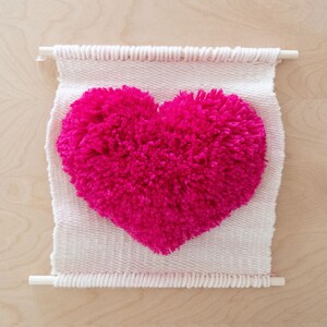 Frame Loom Weaving Kit, Heart Weaving, Make a Valentine Weaving for a ...