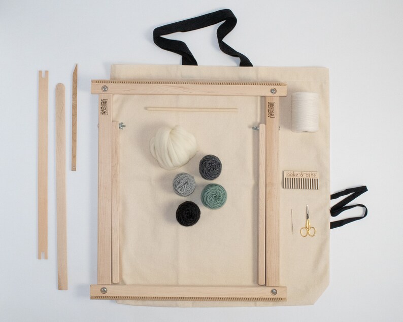 20 Deluxe Standing Weaving Frame Loom Kit Grey | Etsy