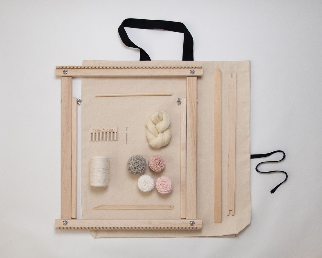 20" Deluxe Standing Weaving Frame Loom Blush Kit - Etsy