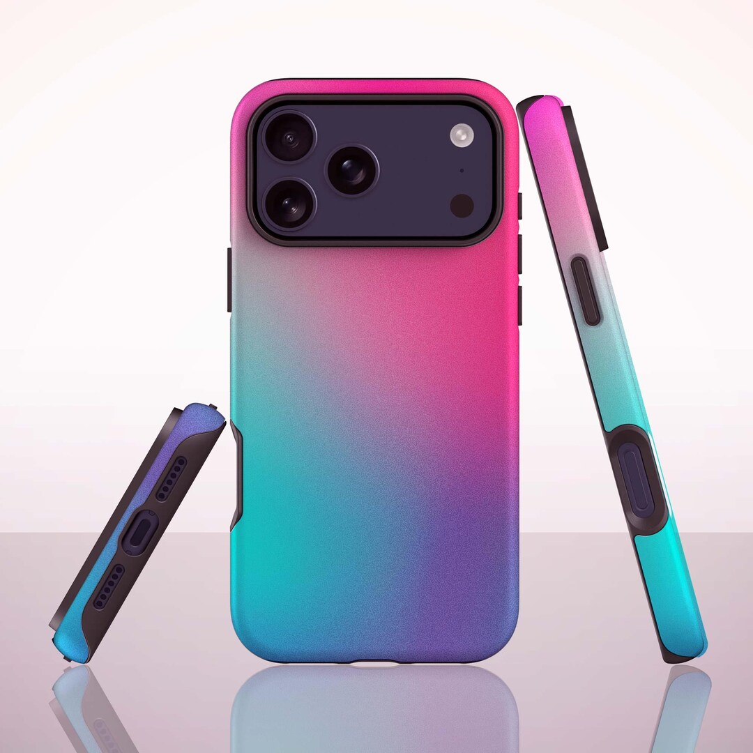 Pink and Teal Gradient Phone Case for Iphone, Samsung & Pixel - Etsy