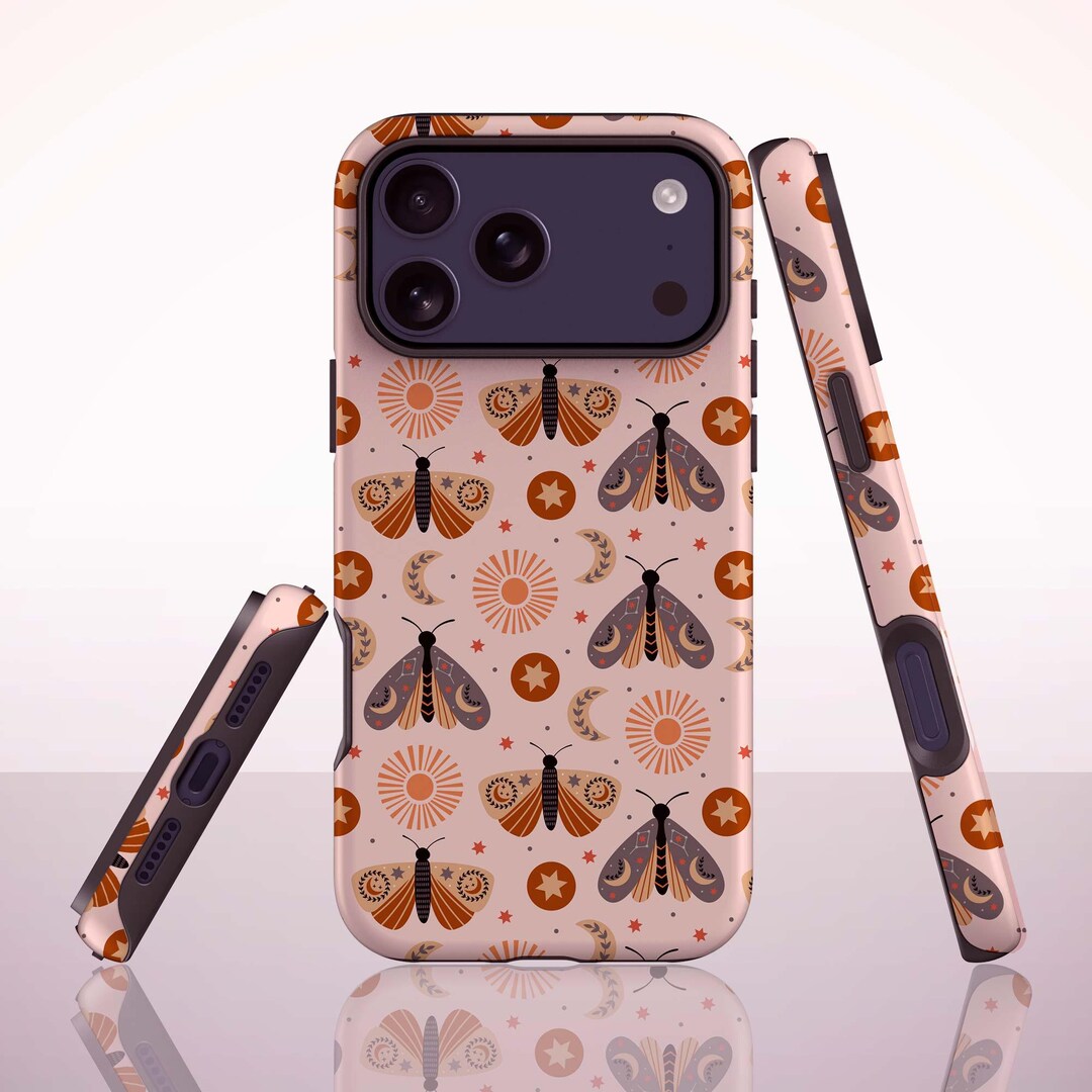 Retro Moths and Moons Phone Case for Iphone, Samsung & Pixel - Etsy