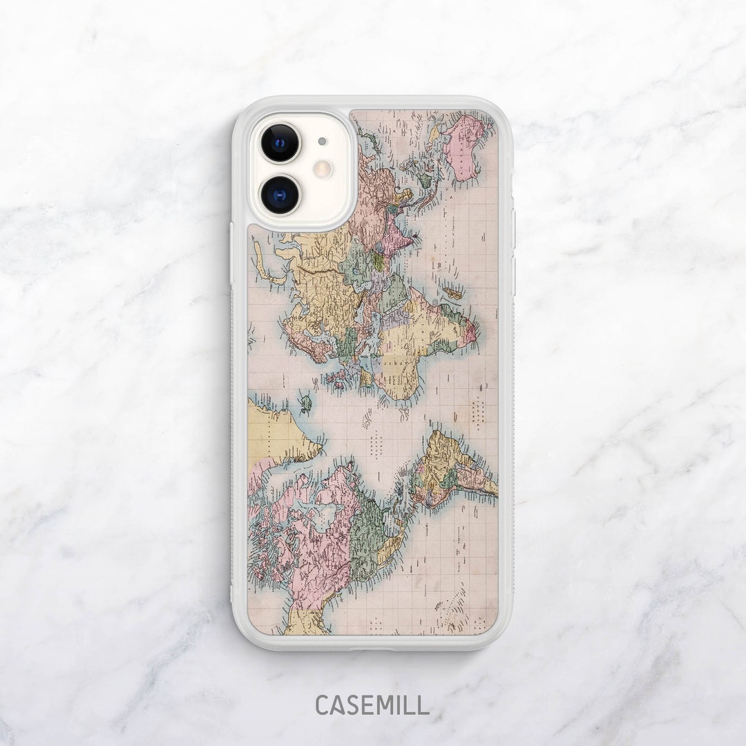 World Map Case for iPhone 13, 13 Mini, 12 Pro, 12 Pro Max, SE, XR, Case ...