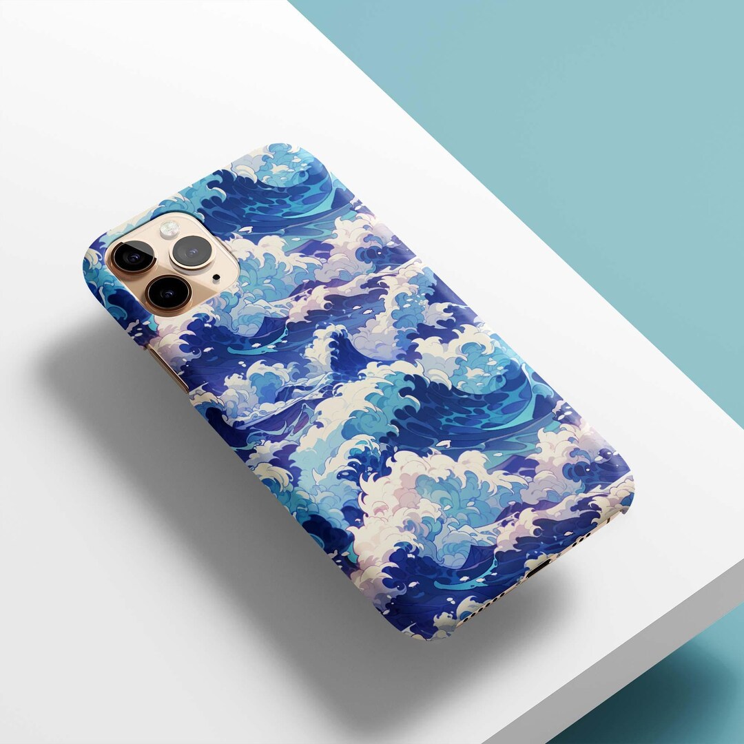 Anime Wave Phone Case – Vibrant Ocean-inspired Design - Etsy