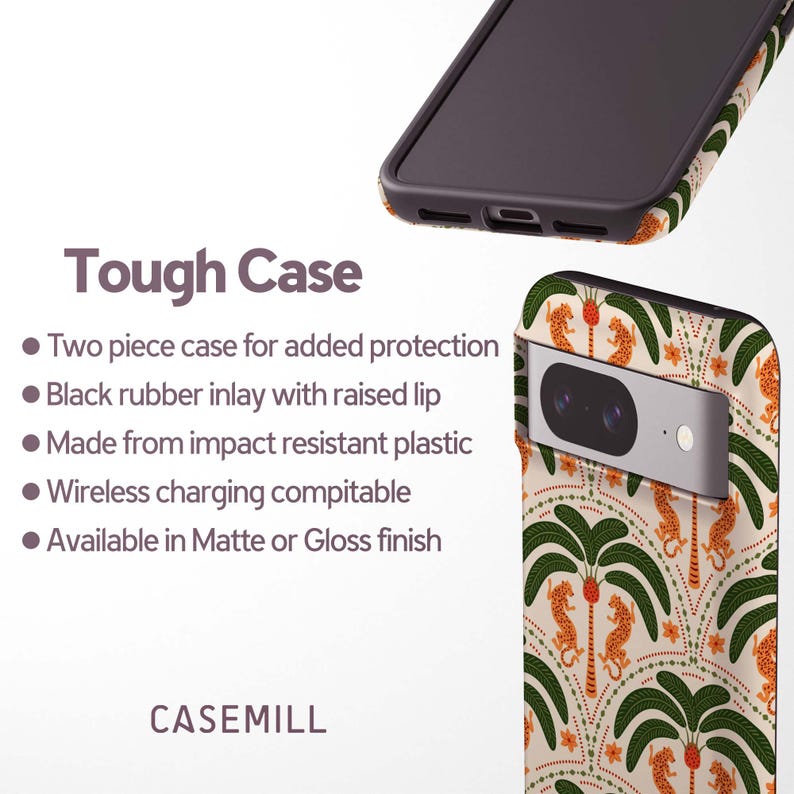 Safari Palm Phone Case for Google Pixel 10 Pro XL, 9a, 8 Pro, 8a, 7a, 6 ...