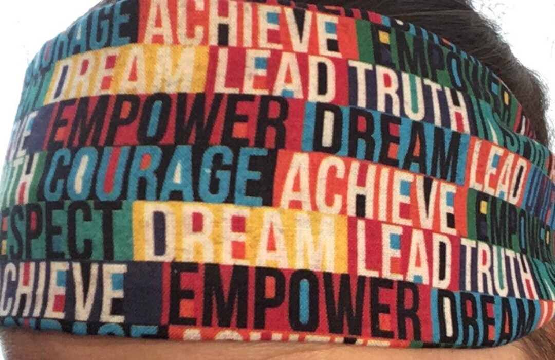MLK Black History Headband Inspirational Words Dream Empower Truth Lead ...