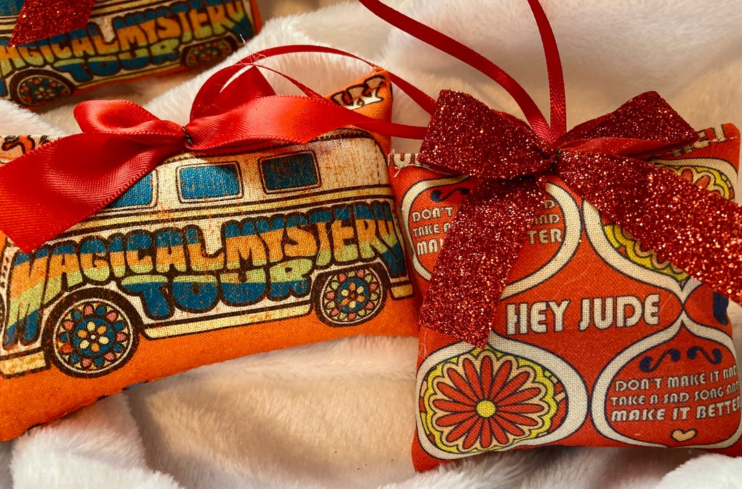 Hey Jude VW Bus Beatles Christmas Ornament Set - Etsy