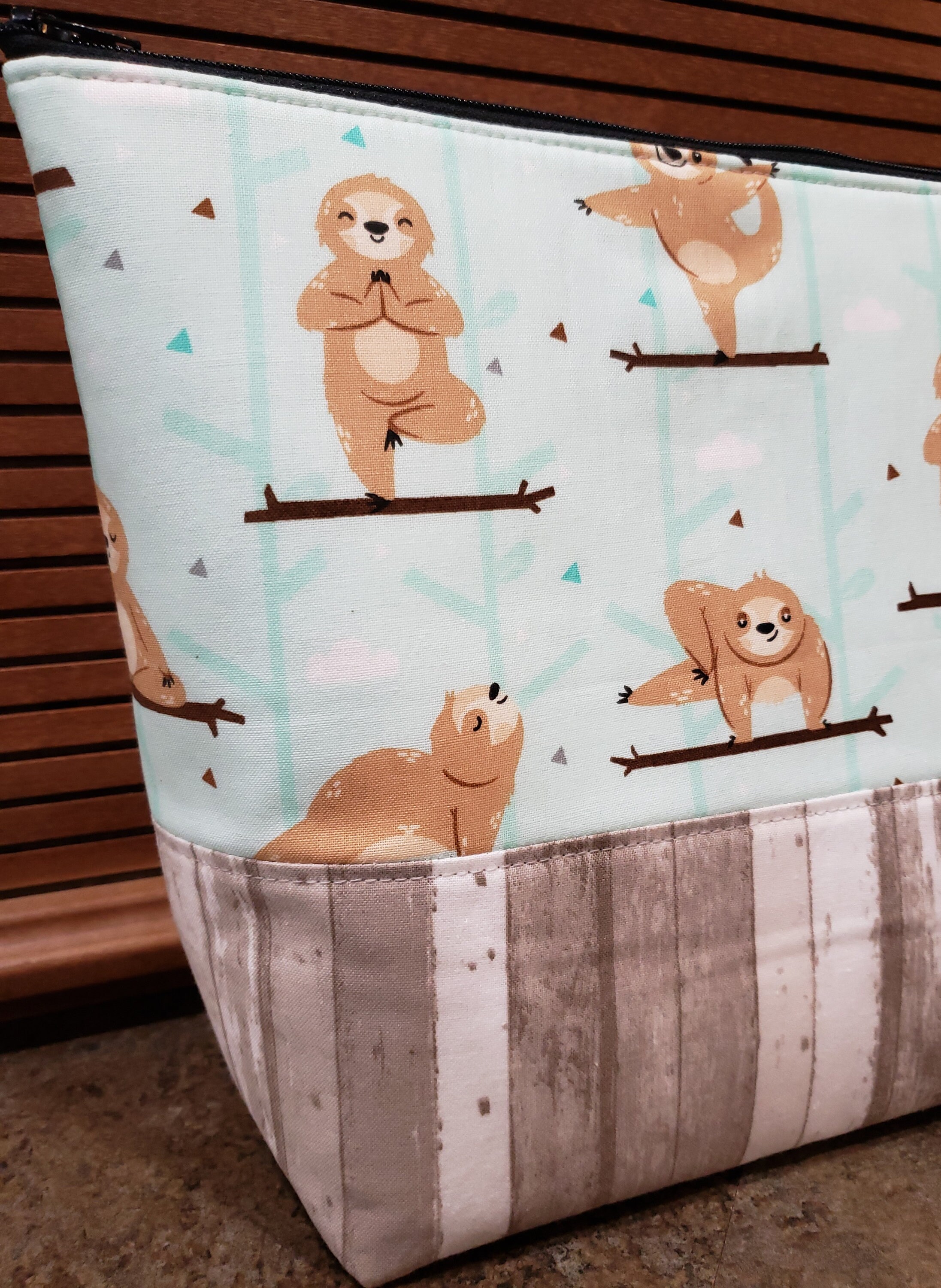 Sloths Doing Yoga Project Bag Knitting Bag Crochet Bag - Etsy