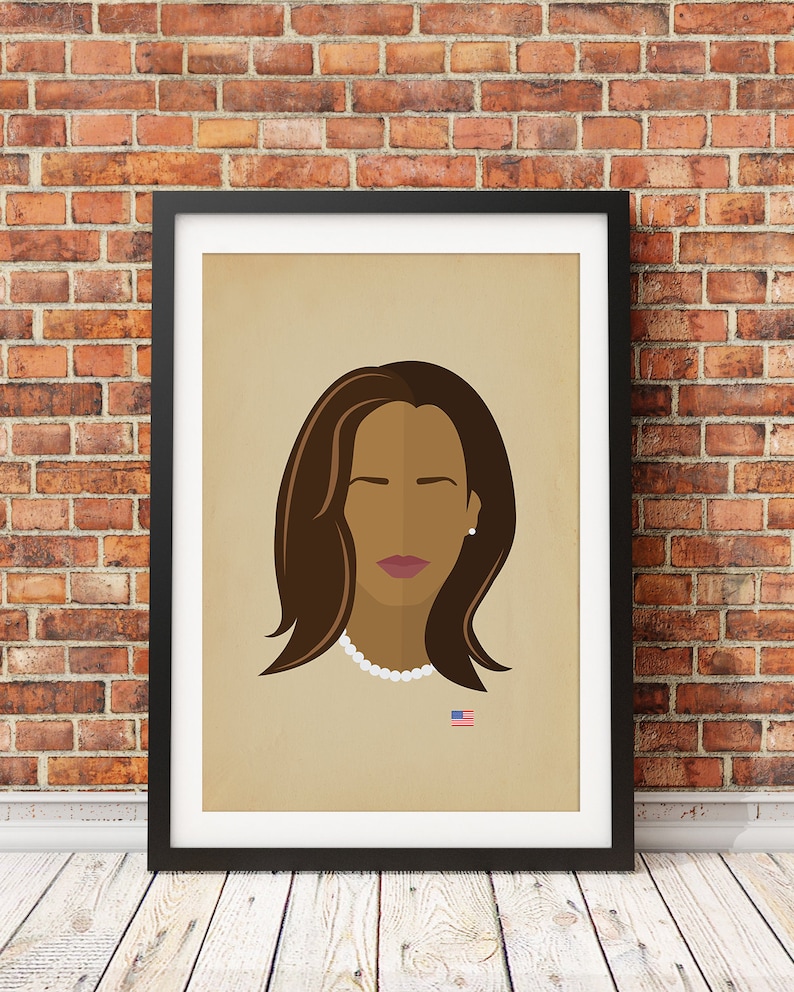 Kamala Harris Black Women History Makers Icon Original Print - Etsy