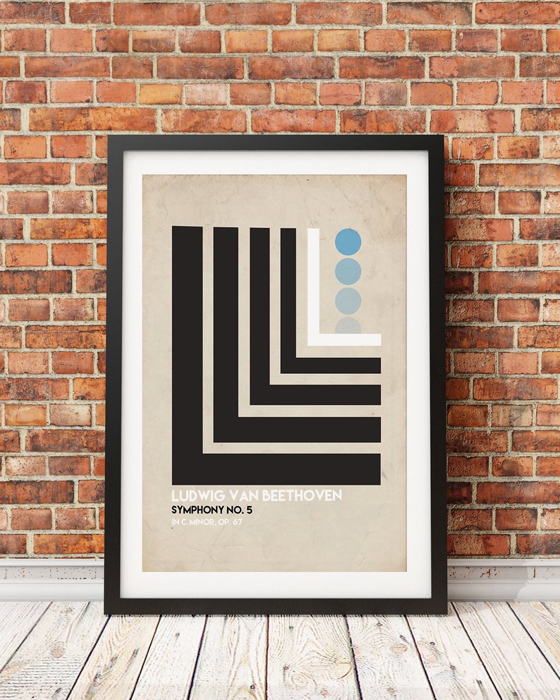 Beethoven Inspired Original Design Print -print Only - Etsy