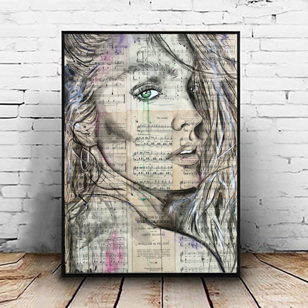 Woman Portrait, Sexy Woman Portrait Art, Contemporary Wall Art Girl ...