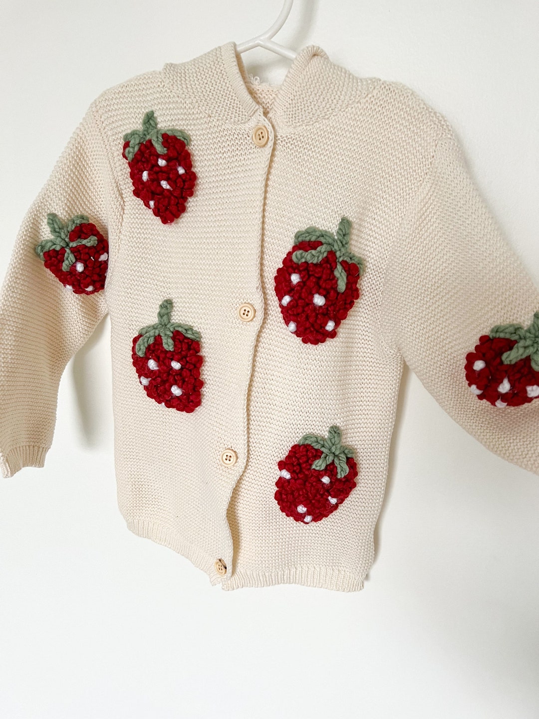 Strawberry Cardigan - Etsy