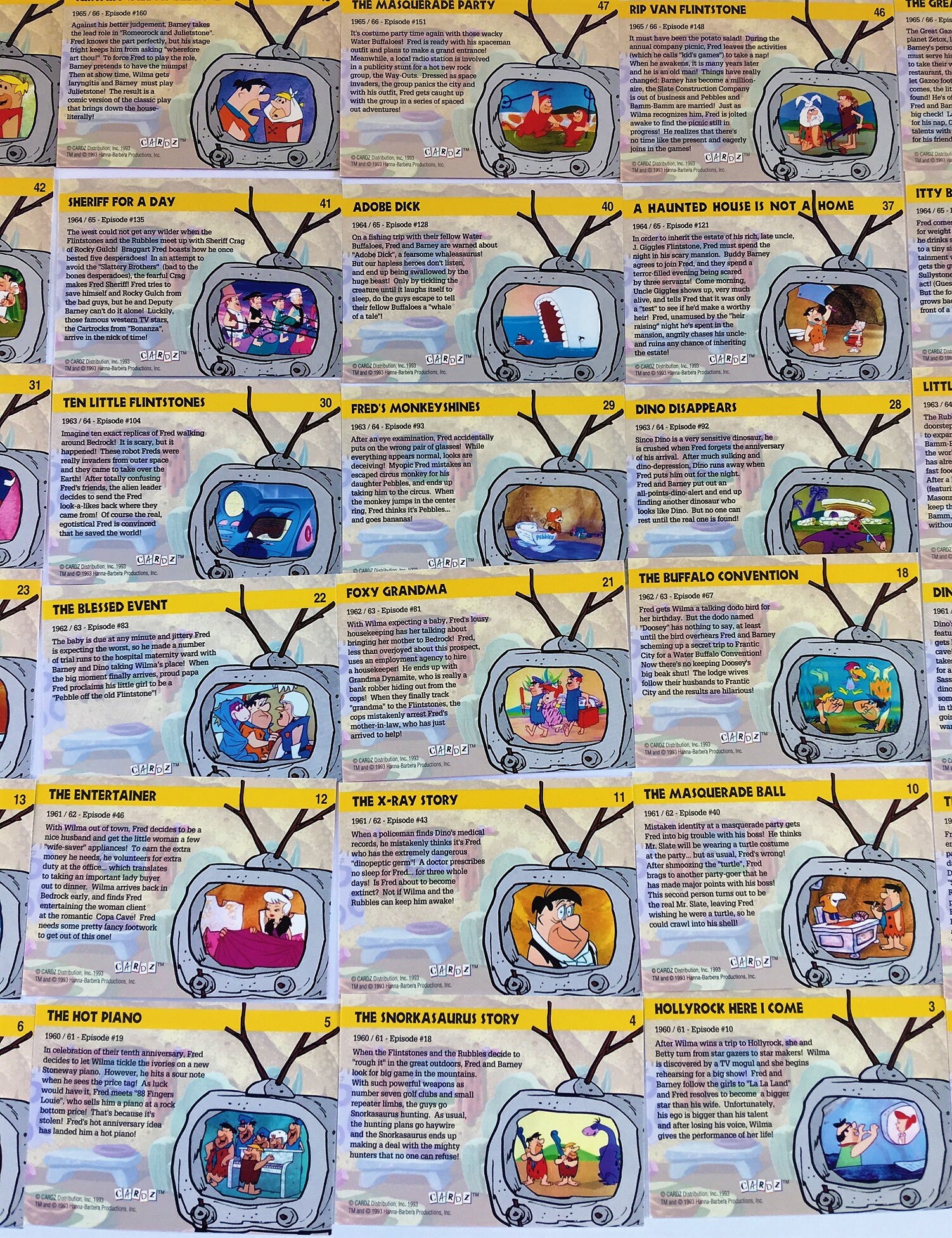 THE FLINTSTONES Trading Cards Lot of 42 Mixed vintage 1993 - Etsy
