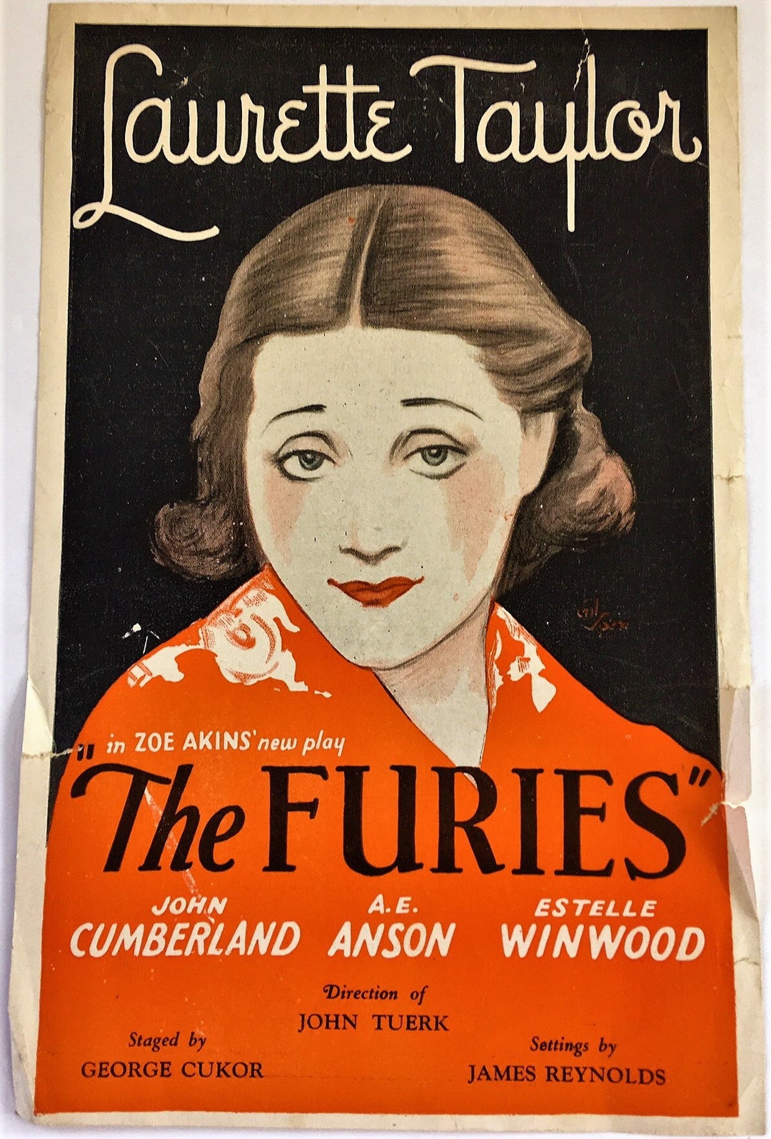 Vintage 1928 Shubert Theatre Broadway Ad Flyer LAURETTE TAYLOR Starring ...