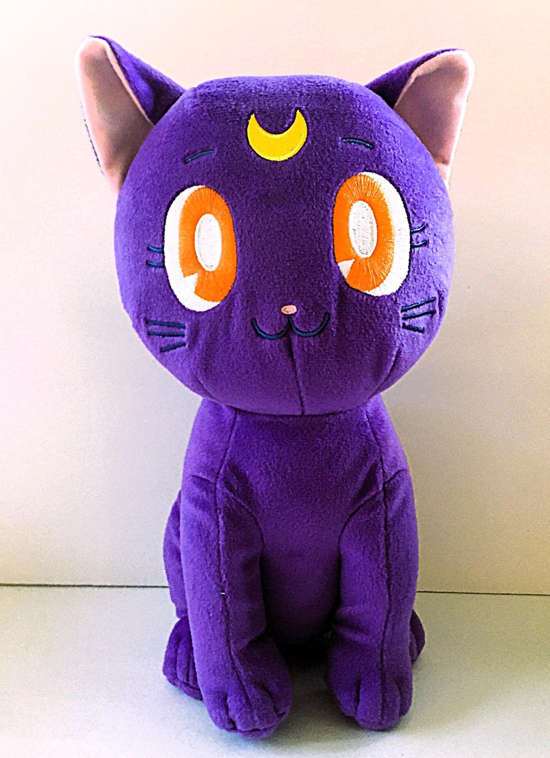 Sailor Moon LUNA 12" Plush Stuffed Purple Cat ~ Japan Anime Plushie Toy ...