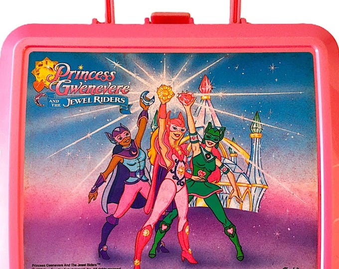 Vintage 1995 Princess Gwenevere Jewel Riders Lunchbox - Aladdin Pink ...
