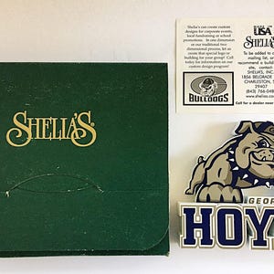 Vintage 1999 Shelia's Georgetown HOYAS Bulldogs Wood Shelf Sitter - Etsy