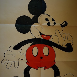 1933 Pin the Tail on Mickey Mouse Party Game by Marks Bros ~ Vintage ...