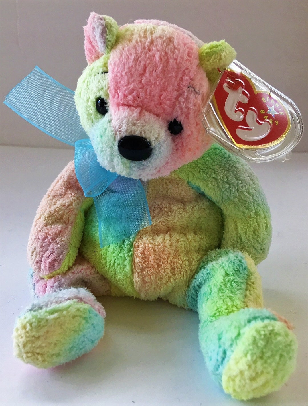 Ty Beanie Baby Mellow the Bear Pastel Tie Dye Beanie Babies Bear ...