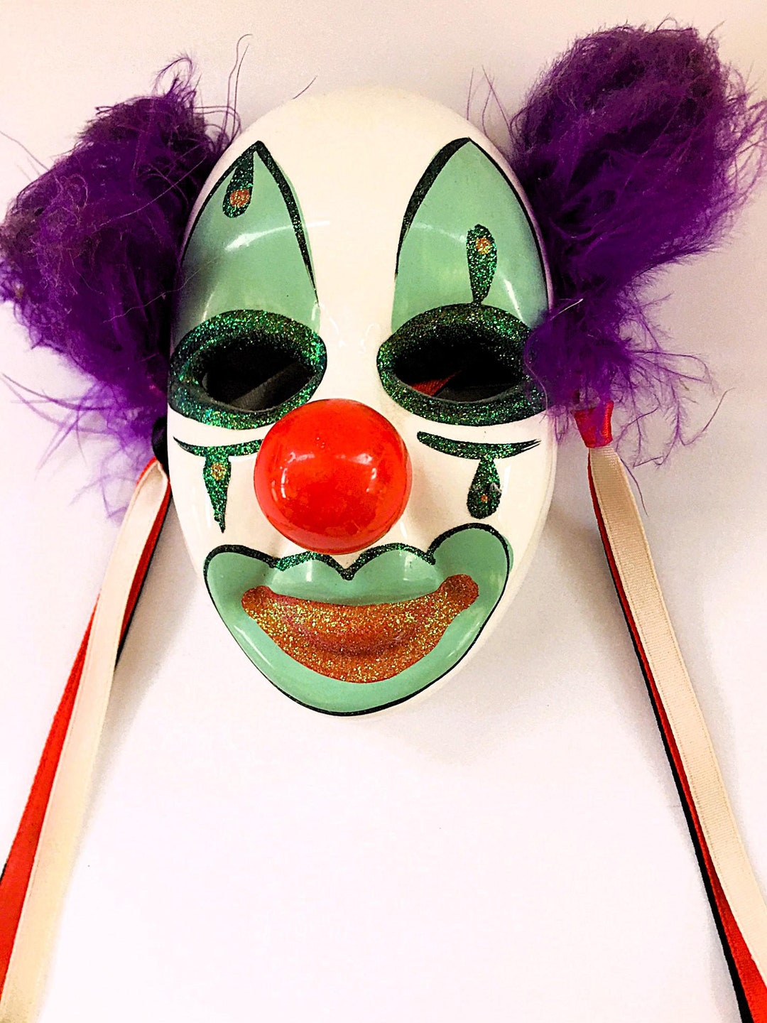 Vintage 1989 Circus Clown Ceramic Face Wall Mask by UCGC Taiwan Hand ...