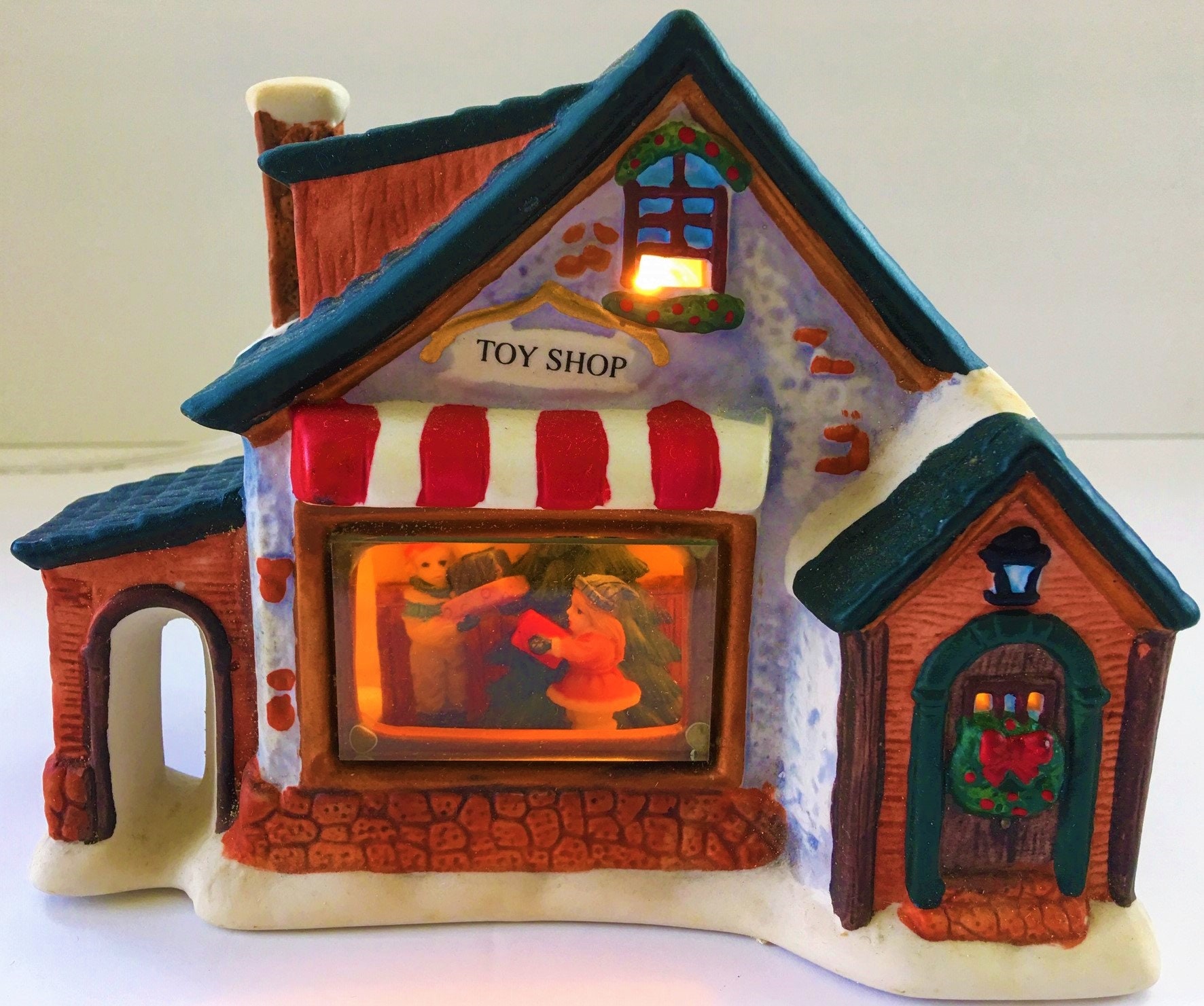 Holiday Style TOY SHOP Lighted Porcelain Interior View - Etsy