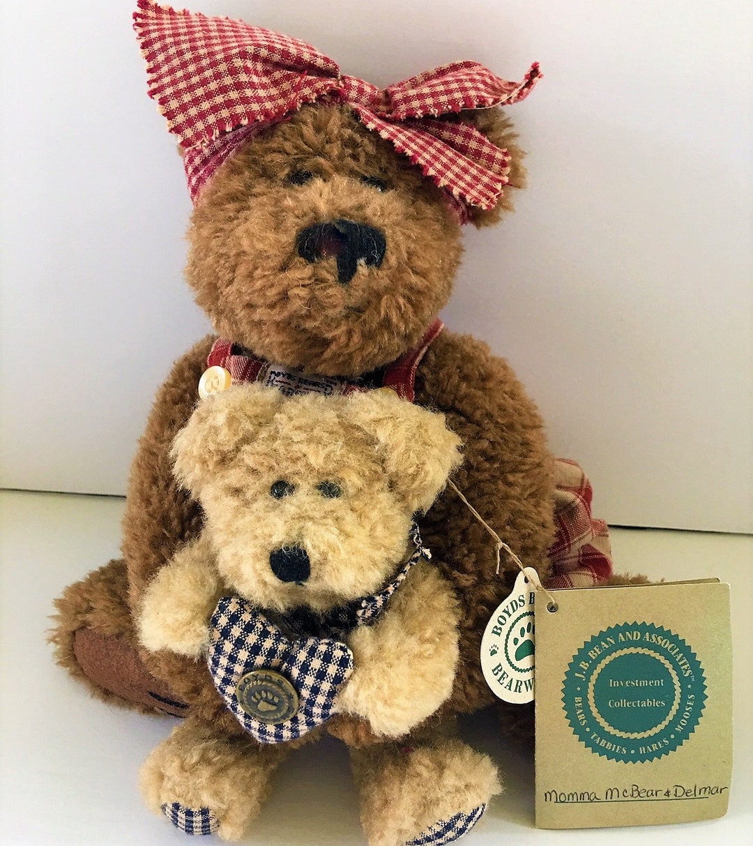 Boyds Bear Momma Mcbear & Delmar Plush Bears ~ Vintage Boyds Bears and ...