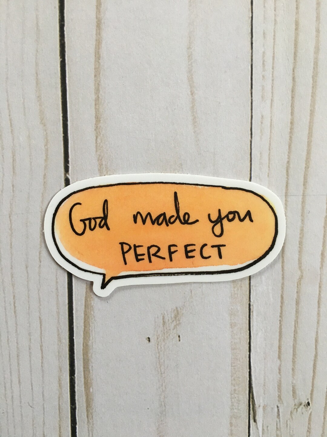 Vinyl Sticker God Made You Perfect Laptop Water Bottle Watercolor ...