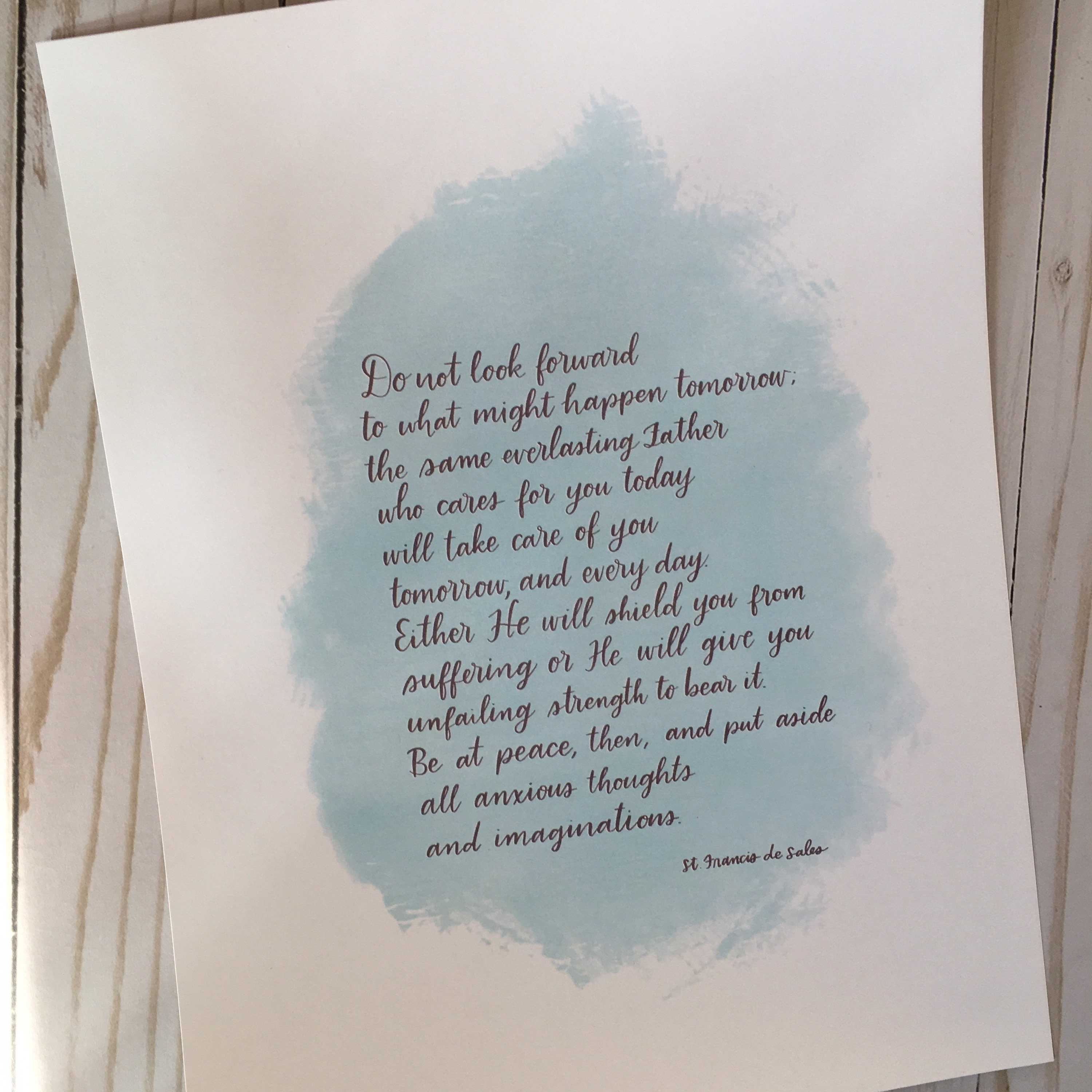 Art Print Handlettered Poem Do Not Look Forward by St. | Etsy