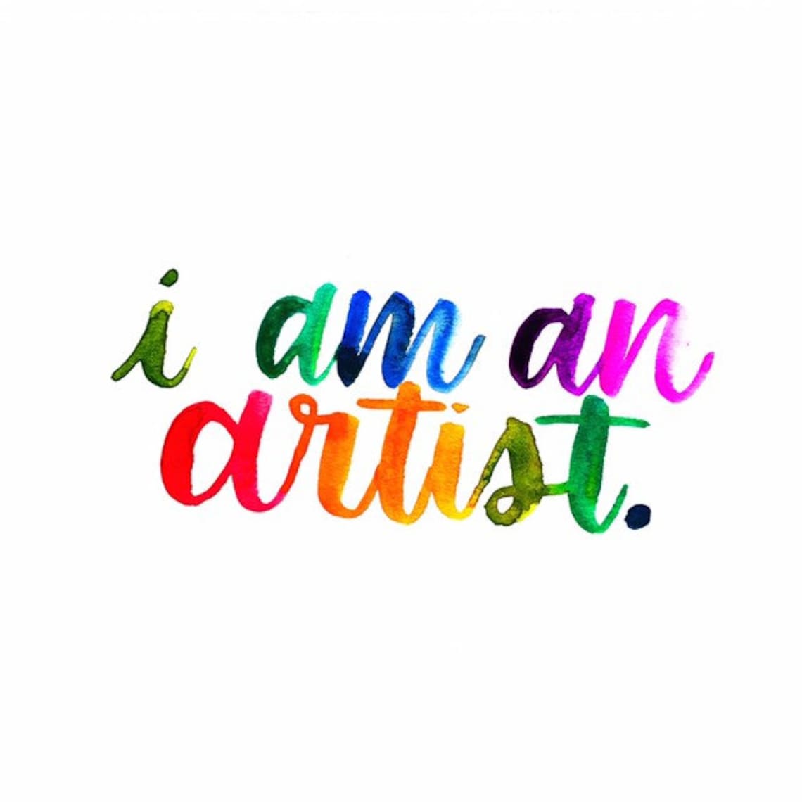 Vinyl Sticker I Am an Artist Sticker Vinyl Laptop Water Bottle | Etsy