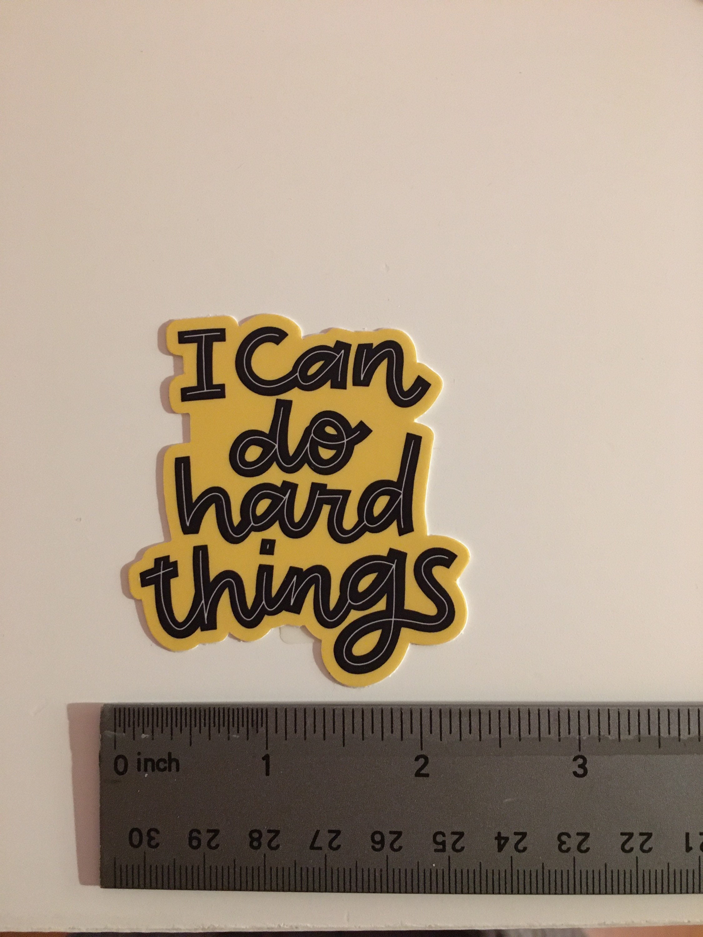 Vinyl Sticker I Can Do Hard Things Vinyl Sticker Water Bottle - Etsy