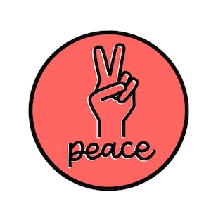 Vinyl Sticker Peace Sign Laptop Water Bottle Peace Out Sticker Peace ...
