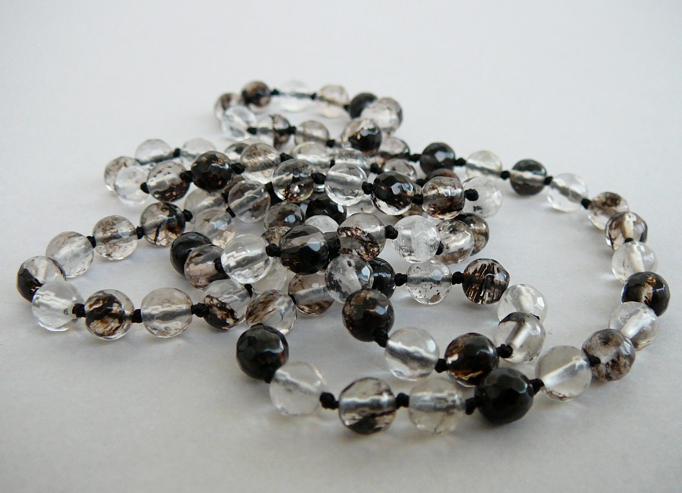 Smoky Quartz Beaded Necklace 6mm Genuine Smoky Quartz Beads | Etsy