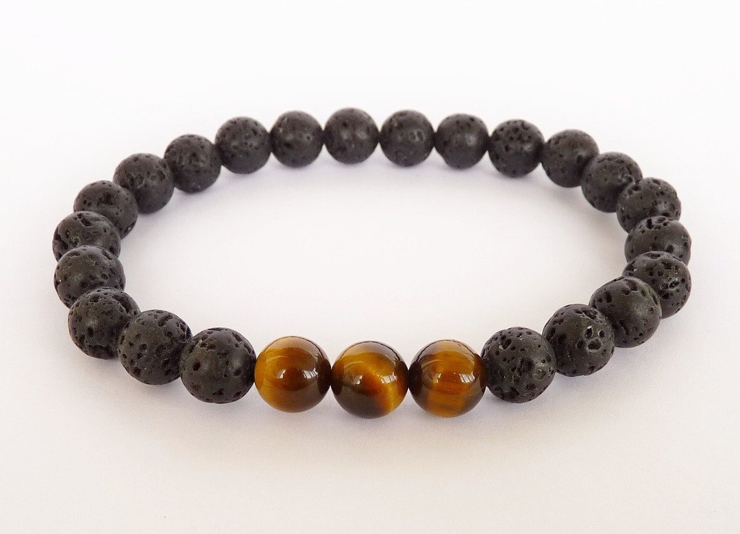 Black Lava Men Bracelet Men Lava Bracelet Yoga Jewelry Yoga - Etsy