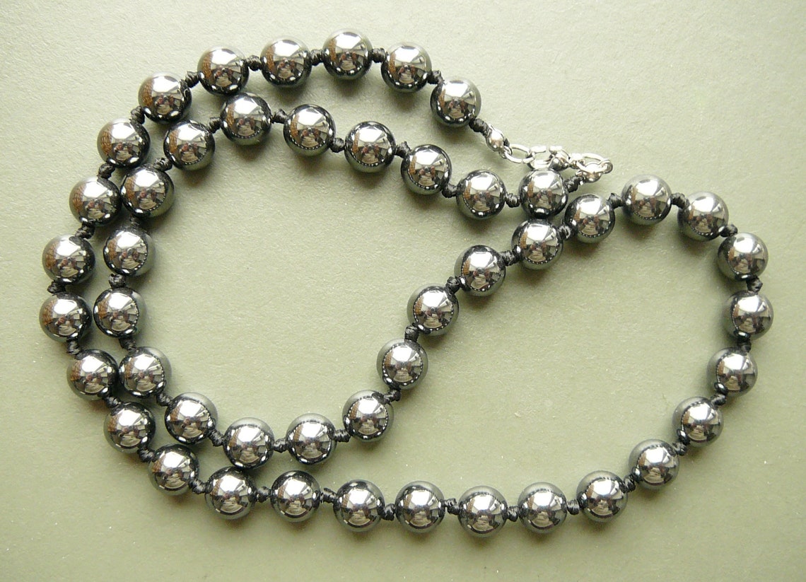 Hematite Necklace Hematite Bead Necklaces for Man Gift for - Etsy