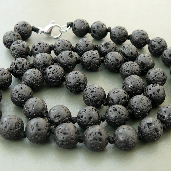 Lava Bead Necklace - Etsy
