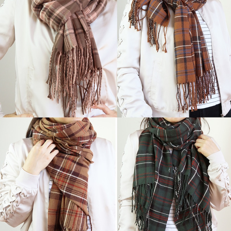 Plaid Scarf - Etsy