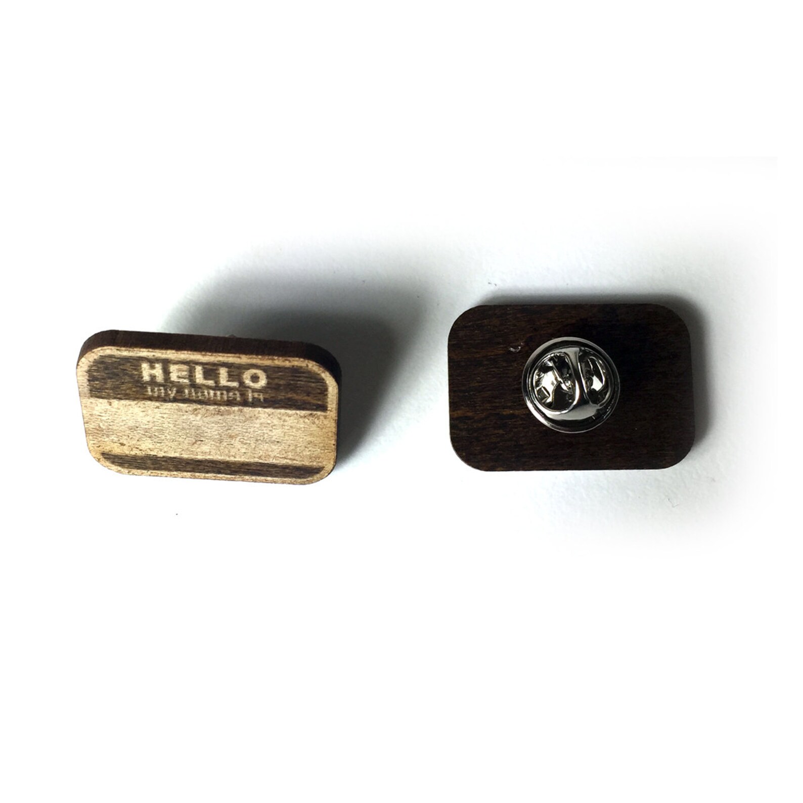Hello My Name is Laser Cut Lapel Pin - Etsy