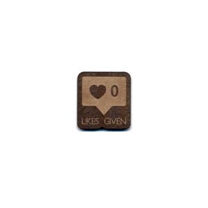 Zero Likes Given instagram Laser Cut Lapel Pin - Etsy