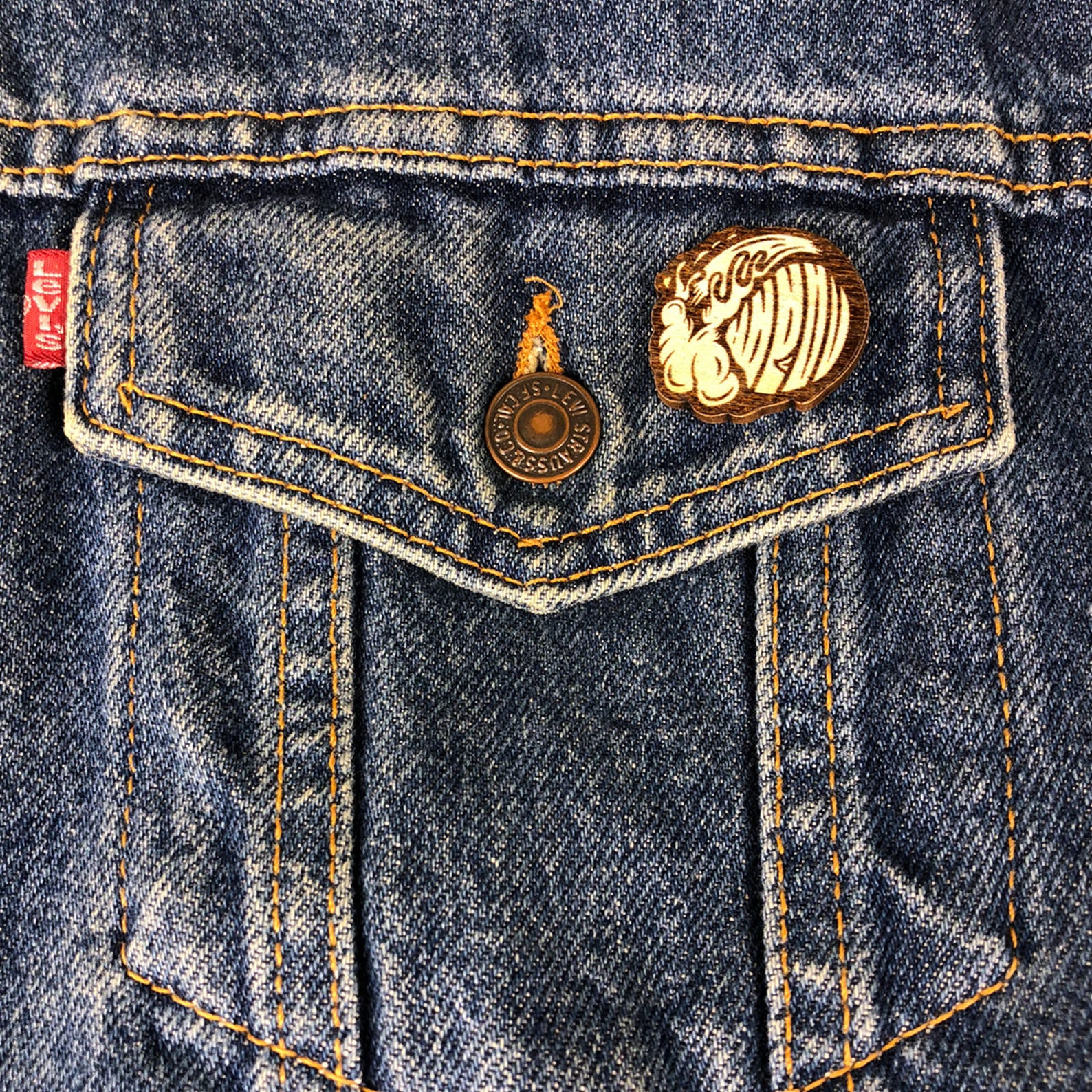 Wave Laser Cut Lapel Pin - Etsy