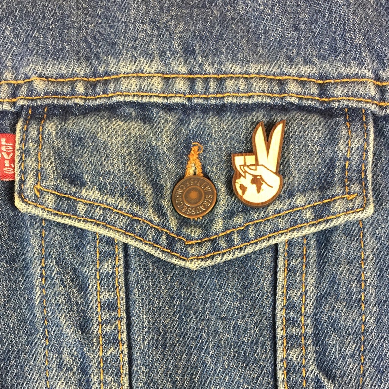 World Peace Laser Cut Lapel Pin - Etsy