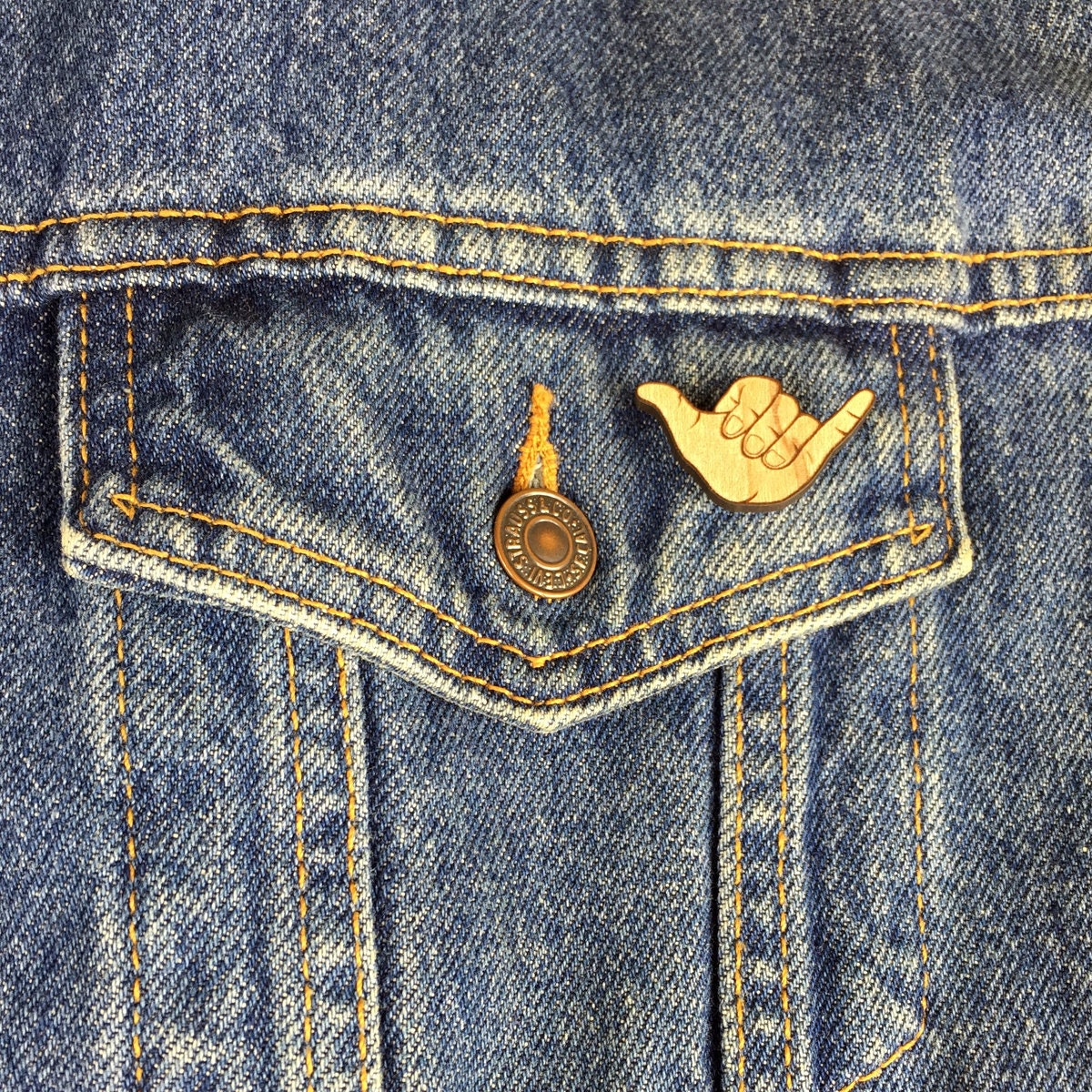 Hang Loose Laser Cut Lapel Pin - Etsy