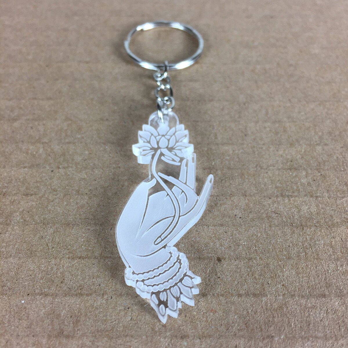 Laser Cut / Lotus / Keychain - Etsy