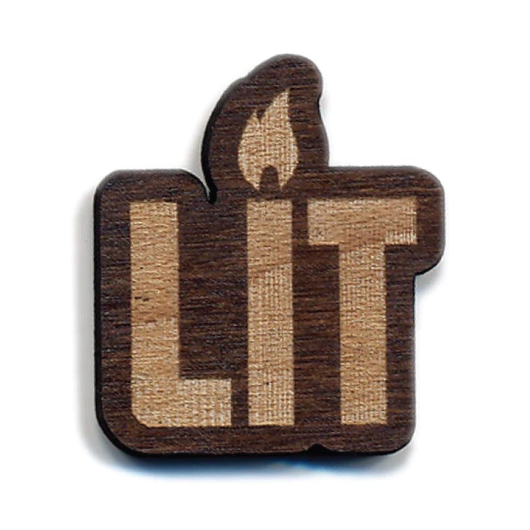 Lit Laser Cut Lapel Pin - Etsy