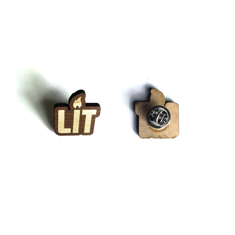 Lit Laser Cut Lapel Pin - Etsy