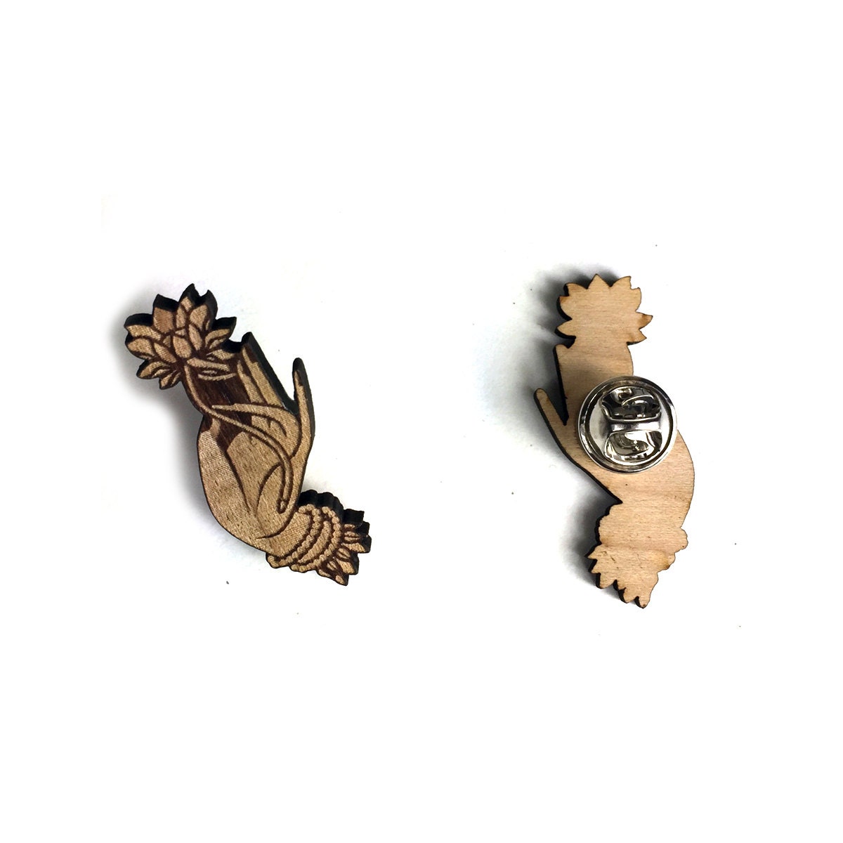 Lotus Laser Cut Lapel Pin - Etsy