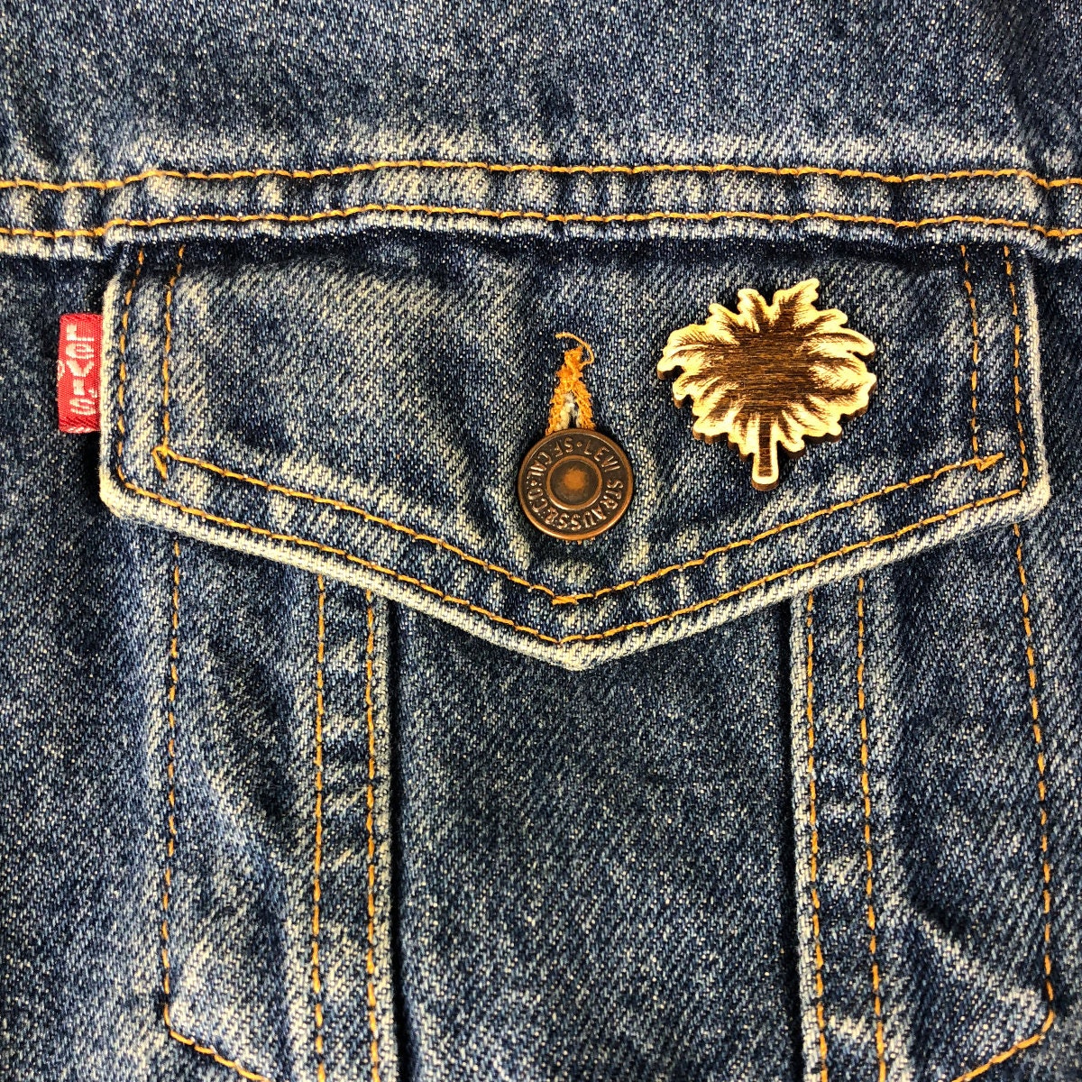 Palm Tree Laser Cut Lapel Pin - Etsy